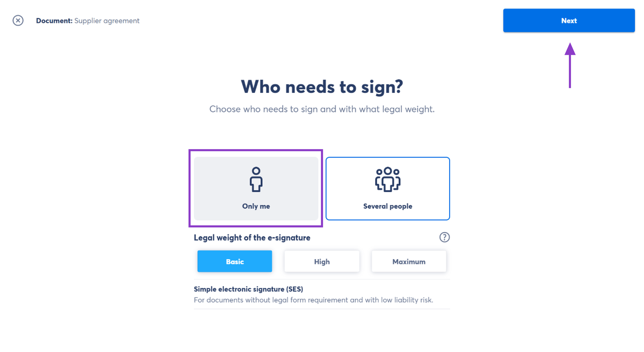 Signing a document yourself